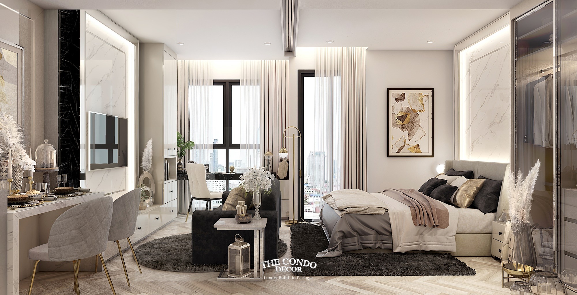 Room Tour: Luxurious Condo Decoration with Carrara Collection (VIP ...